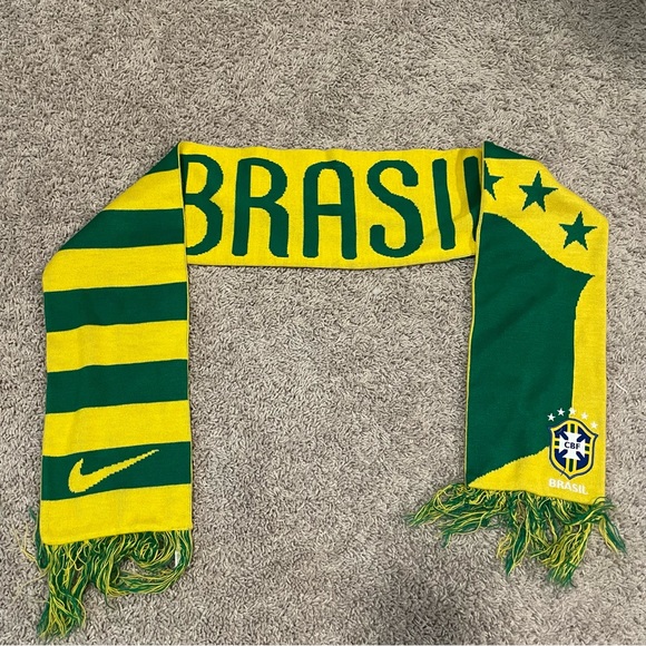 Nike | Accessories | Nike Brazil Scarf Yellow Green | Poshmark